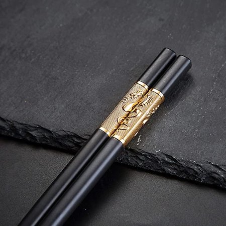 5-pairs Fiberglass Dishwasher-safe Chopsticks, Premium Chinese Dragon ...