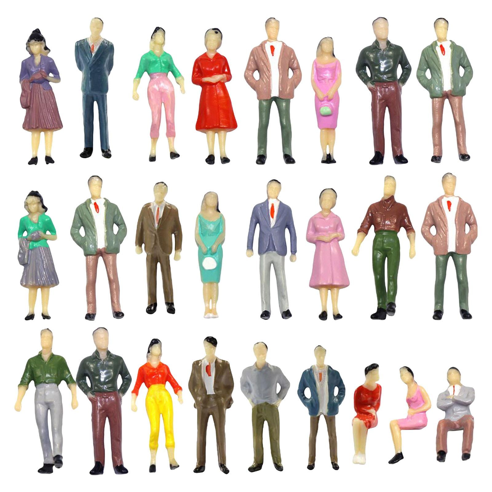 50Pcs 1/50 Scale People Figures, Sitting and Standing Different Poses ...