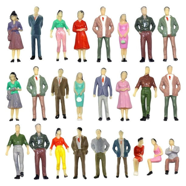 50Pcs 1/50 Scale People Figures, Sitting and Standing Different Poses ...