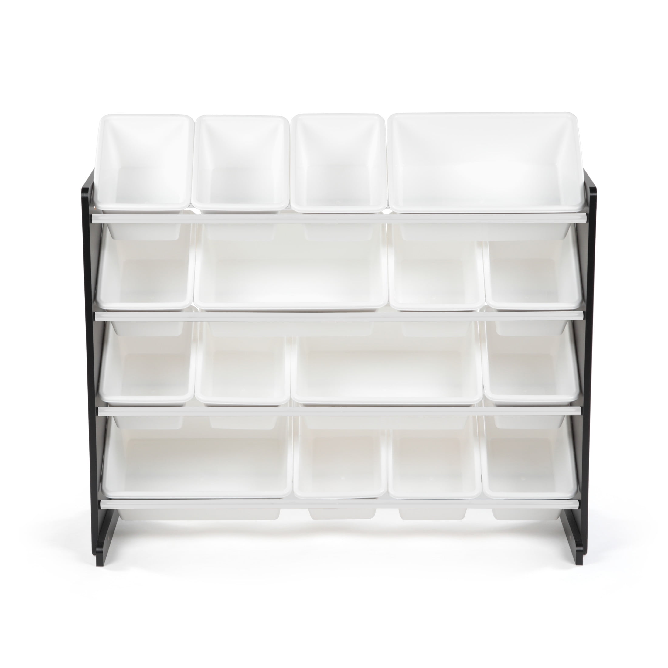 Humble Crew Inspire Supersized Toy Storage Organizer with 16 Plastic Storage Bins Grey White Walmart