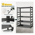 78" Garage Shelving Units Heavy Duty, 3500LBS 5-Tier Metal Shelves ...