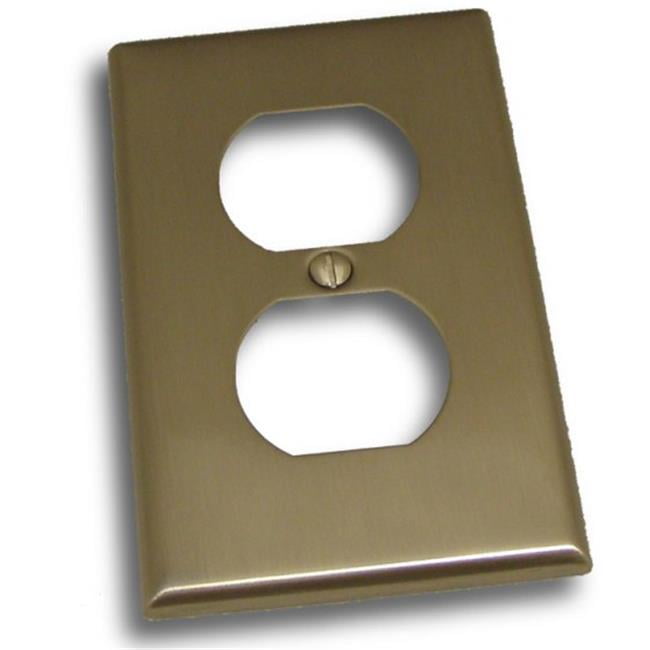 Residential Essentials 10814SN Single Receptacle Switch Plate- Satin ...