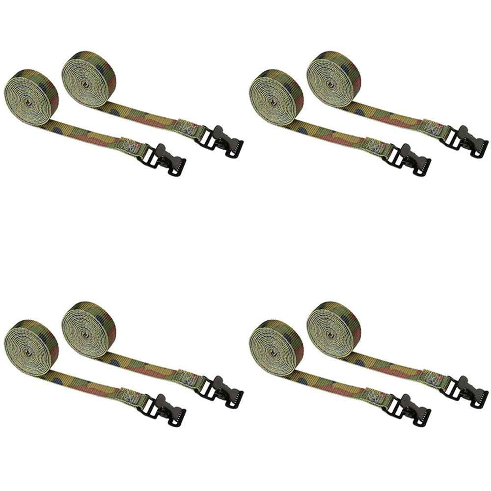 1" x 8' Camo Action Spring Buckle Strap - 8 Pack - Walmart.com
