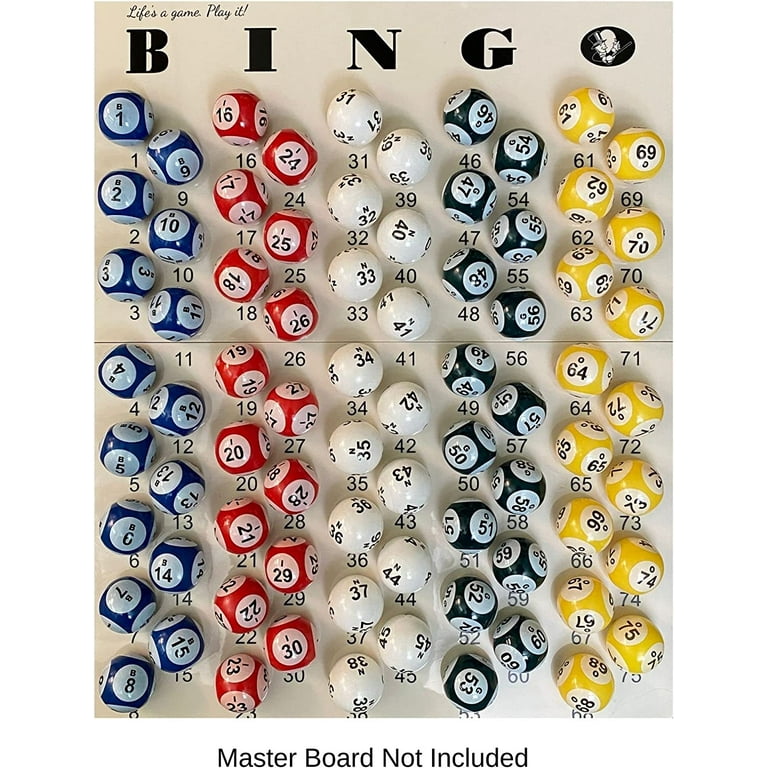 Mr. Chips 38mm Multi-Colored 6 Sided Bingo Balls - Ping Pong Mr. Chips 38mm Multi-Colored 6 Sided Bingo Balls - Ping Pong