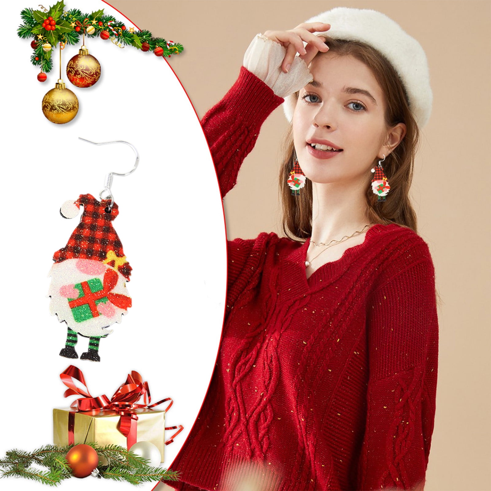 Click here for Fridja 2pcs Christmas Dangle Earrings For Women 20... prices