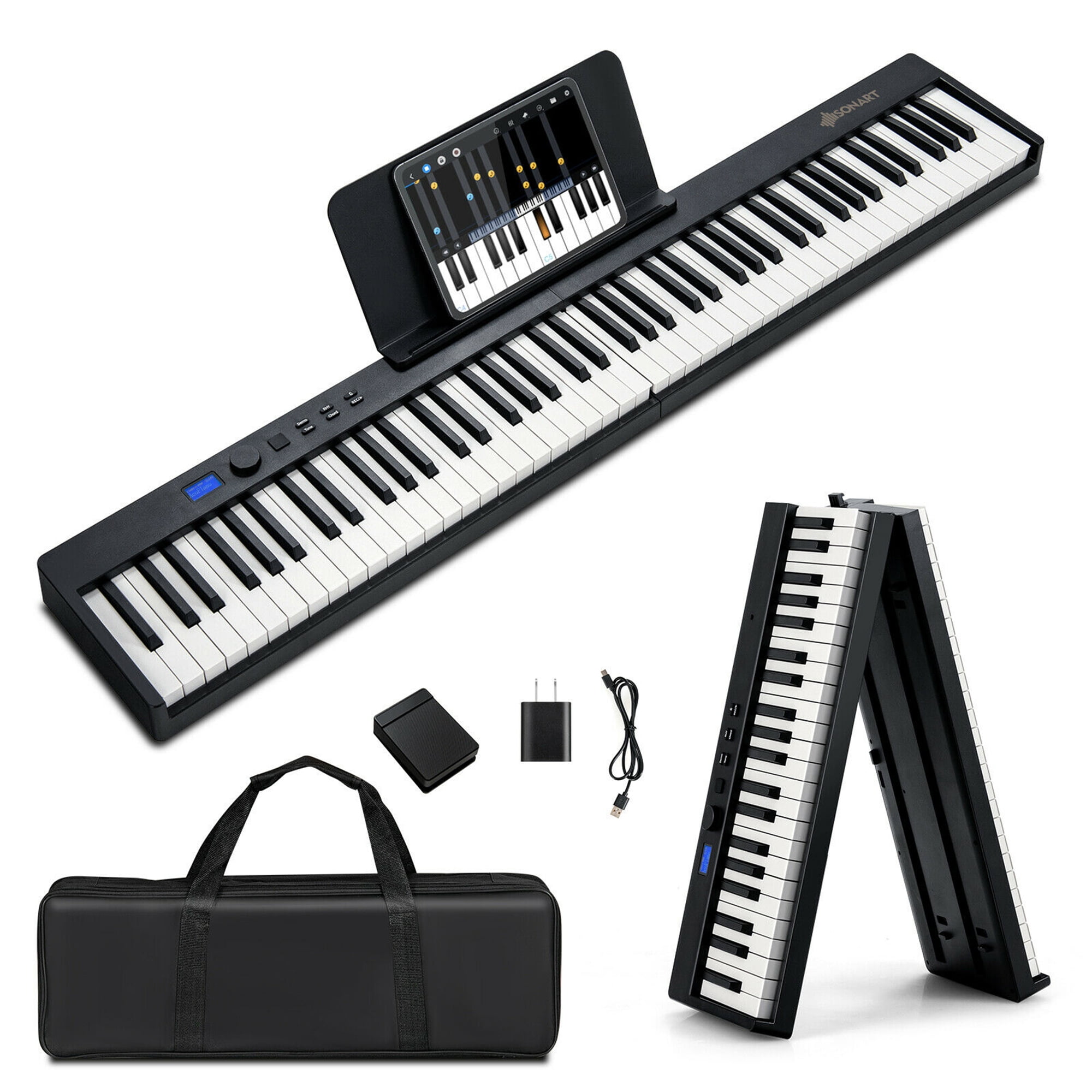Click here for Gymax 88-Key Folding Electric Piano Keyboard Semi... prices