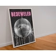 Affixzi Bejeweled Disco Ball Wall Art Print Pink Neon Black Glam ...
