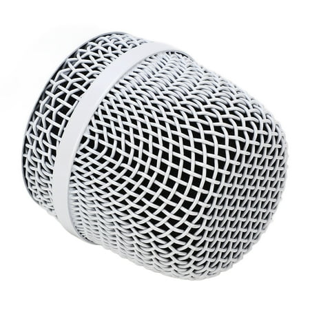 Ball Head Mesh Microphone Grille, Stainless Steel Anti Dent White ...
