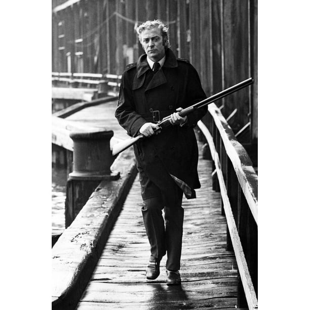 Michael Caine Get Carter Classic Image Holding Shotgun 1971 Docks 24X36 ...