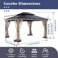 HEAVDUTY Hardtop Wood Gazebo 10x12 ft – Cedar Wood Frame Gazebo with ...
