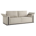 Studio Living Rivers Modern Sofa with Storage and Power, Beige Woven ...