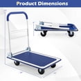 Costway 330lbs Platform Cart Dolly Foldable Push Hand Iron - Walmart.com