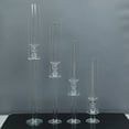 Balsa Circle 4 Crystal Clear Glass Hurricane Taper Candle Holders ...