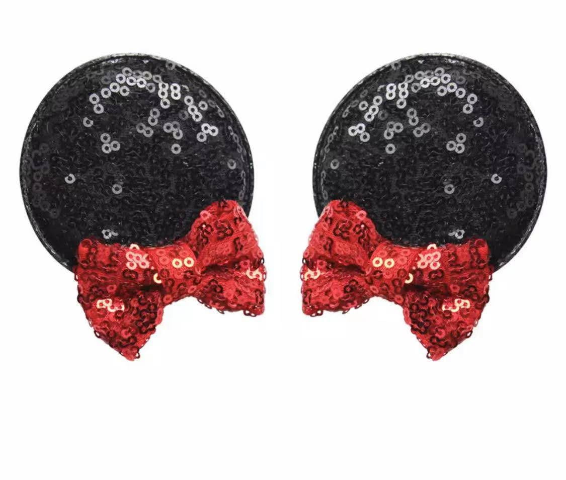 Minnie Ears Hair Clip, Minnie Ear Clips, Mickey Ears Hair Clip, Kids ...