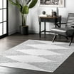 nuLOOM Romina Machine Washable Diamond Stripes Area Rug, 2' x 3', White ...