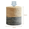 Mxfurhawa Handmade Round Natural Seagrass Pouf in Blue - Walmart.com