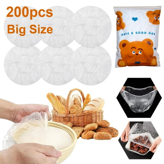 200 Pcs Fresh Keeping Bags, Reusable Elastic Food Storage Covers ...