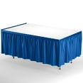 Exquisite 14 Ft. Dark Blue Plastic Table Skirt - 6 Count - Walmart.com