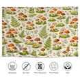 Botanical Forest Mushroom Fern Pattern Wall tapestry， Large size ...