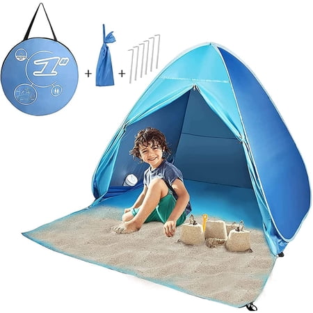 Beach Tent, Pop Up Beach Shade, 2-3 Person UV Lightweight Waterproof ...