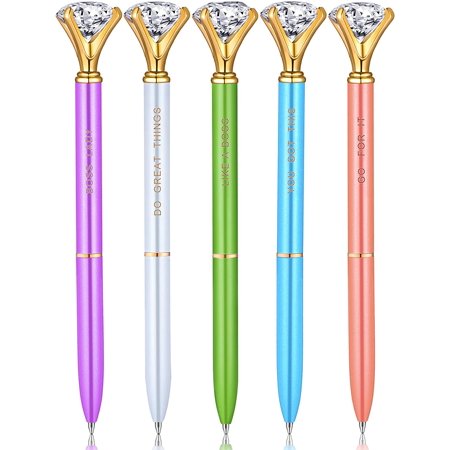 5 Pieces Diamond Quotes Pen Inspirational Ballpoint Pen Metal ...