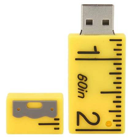 Flash Memory Cartoon U Disk Pendrive U Disk Yellow Cartoon 3D Ruler ...