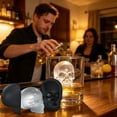 3D Skull Shaped Ice Mold Silicone Ice Cube Tray Durable Ice Cube Maker ...