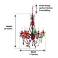 Gypsy Color Acrylic Crystal Chandelier, Multicolor 6 Light Ceiling ...