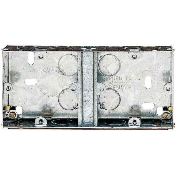 APPLEBY - 35mm 2 Gang Metal Back Box - Walmart.com