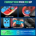 Wireless Joycon for Nintendo Switch/Switch Lite/OLED, Replacement L/R ...