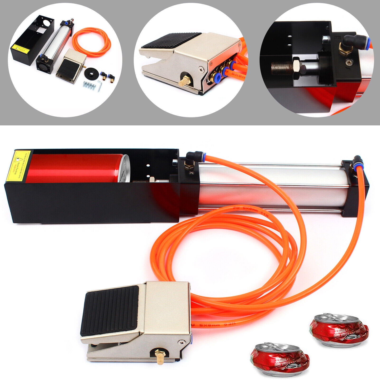 Air Pneumatic Aluminum Soda Beer Cylinder Can Crusher Smasher Recycling ...