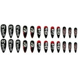 24pcs Slipknot Horror Stiletto False Nail Press on Nails for Nail Art ...