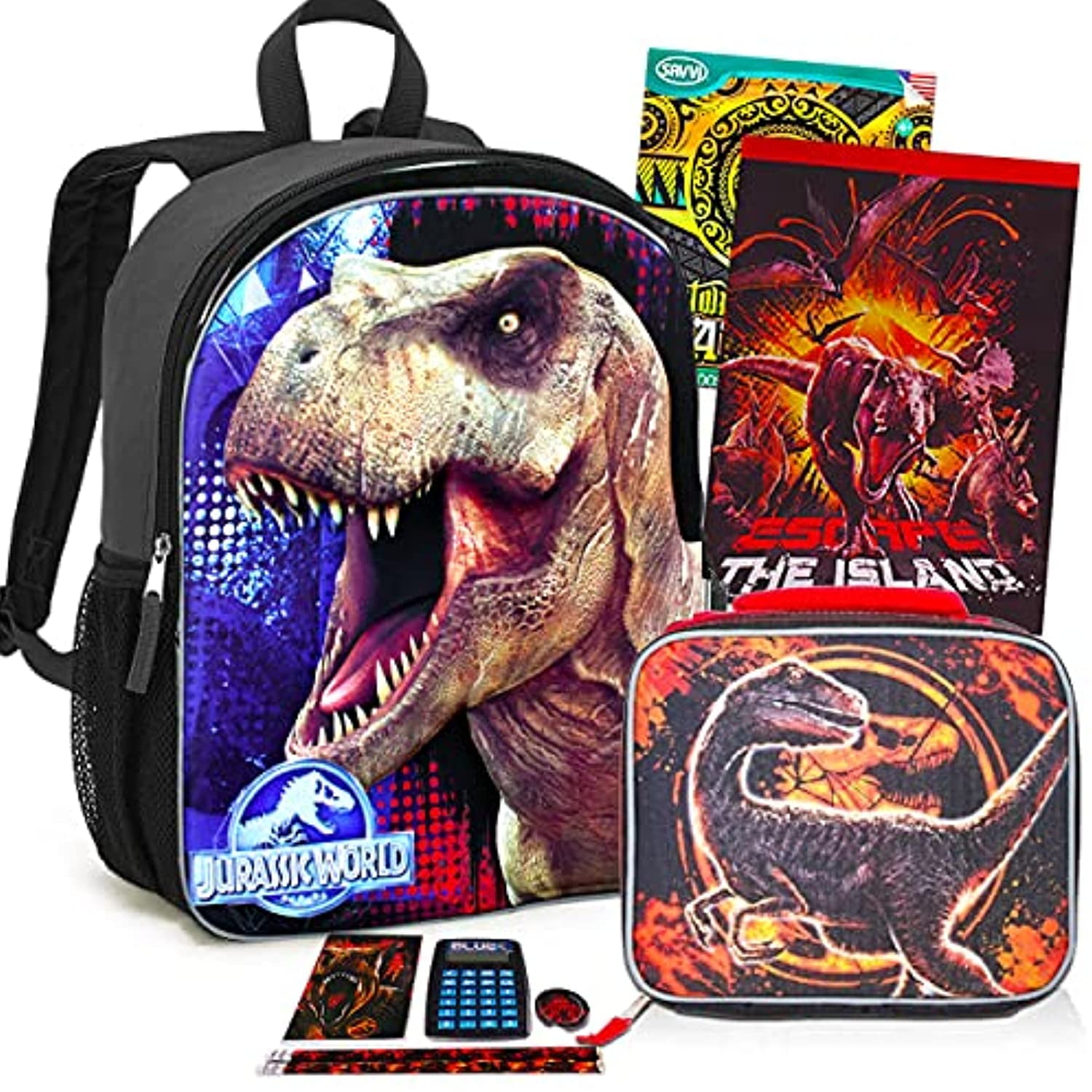 Jurassic World School Supplies Set -- 10 Pc with Deluxe 16" Pack ...