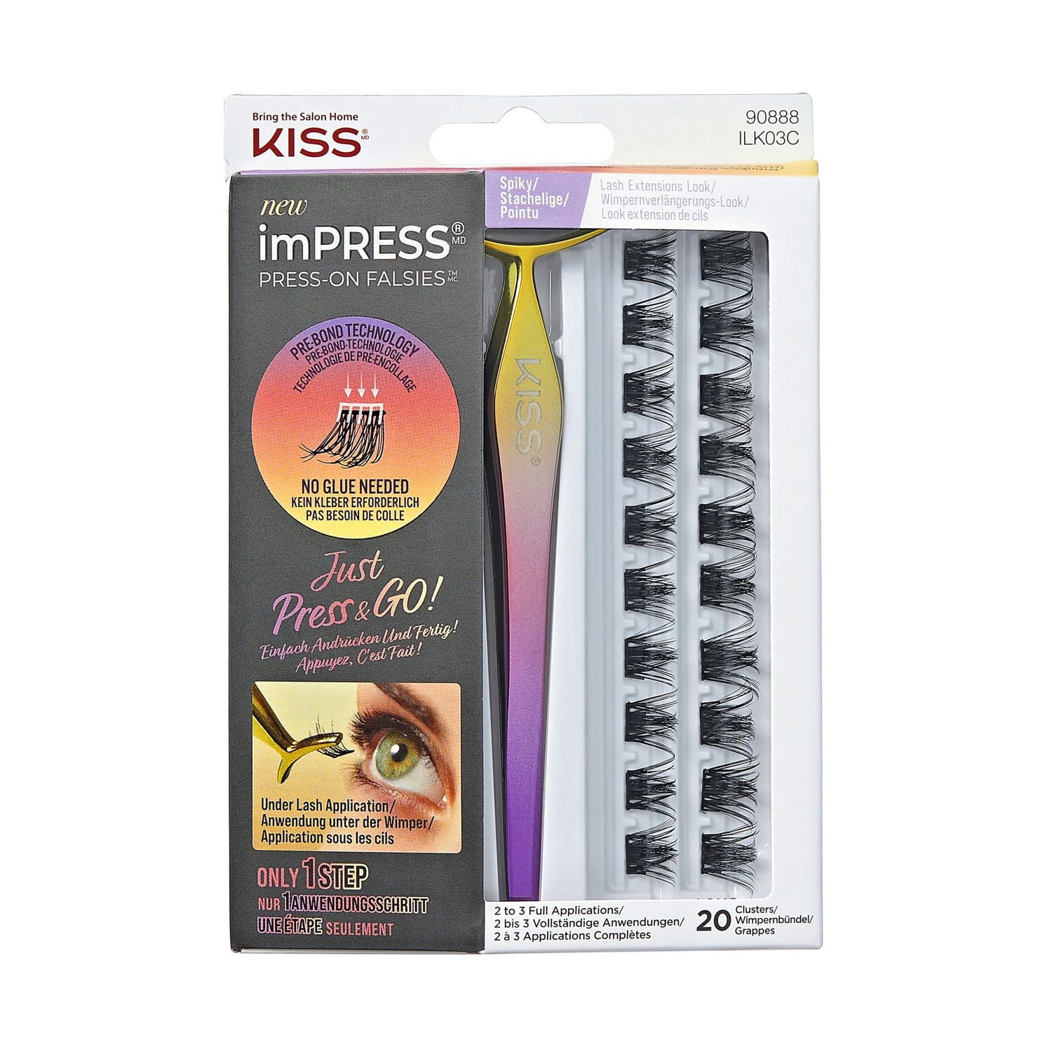 Click here for Kiss Impress Press-On Falsies Eyelashes  Spiky  20... prices