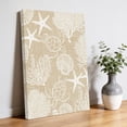 Beige Summer Canvas Wall Art for Living Room, Sea Turtle Starfish Coral ...