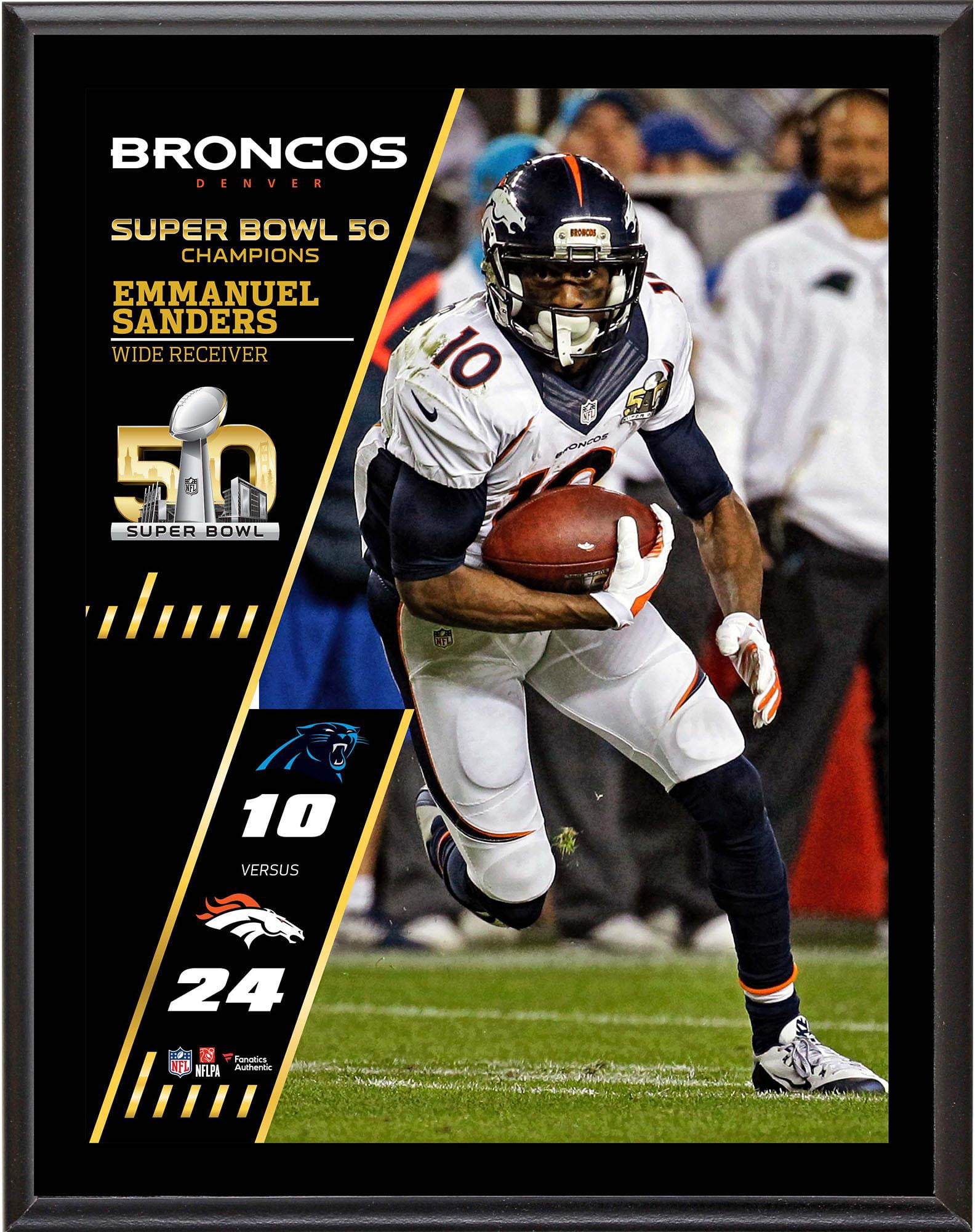 Emmanuel Sanders Denver Broncos Super Bowl 50 Champions 10.5" x 13 ...