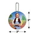 Wizard of Oz Dorothy Character Round Luggage ID Tag Card Suitcase Carry ...