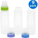Gerber First Essentials Bottles, Clear View, with Latex Nipples ...