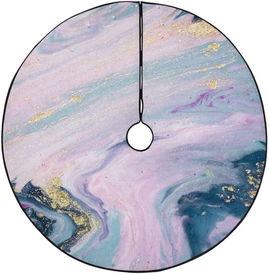 FMSHPON Natural Marbleized Marble Xmas Christmas Tree Skirt Stand Mat ...