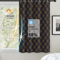 Blue and Yellow Checkered Pattern Blackout Curtains,Triple Weaved ...