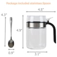 Glass Condiment Pot with Spoon, Seasoning Jar Container for Storing ...