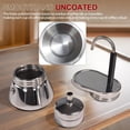 Uncoated 4 Cup Single Tube Moka Pot 304 Thickened Stainless Steel Mini ...