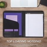Samsill Professional Padfolio, 8.5"x11" Writing Pad Included, Black ...