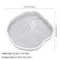 1pc Water Wave Plate Silicone Mold for UV Resin - Round Tray Craft ...