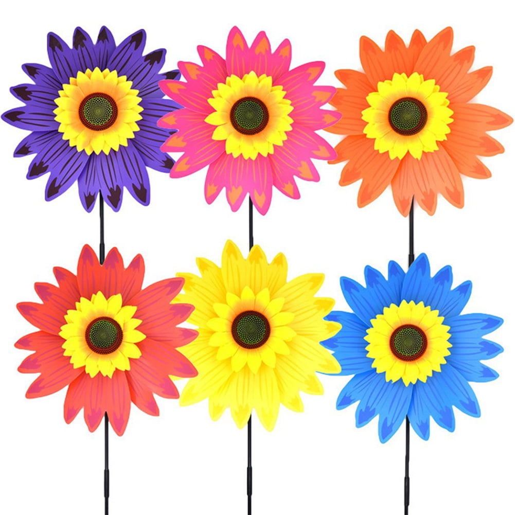 Sunflower Windmill Wind Turbine for Lawn Garden Party Decoration ...
