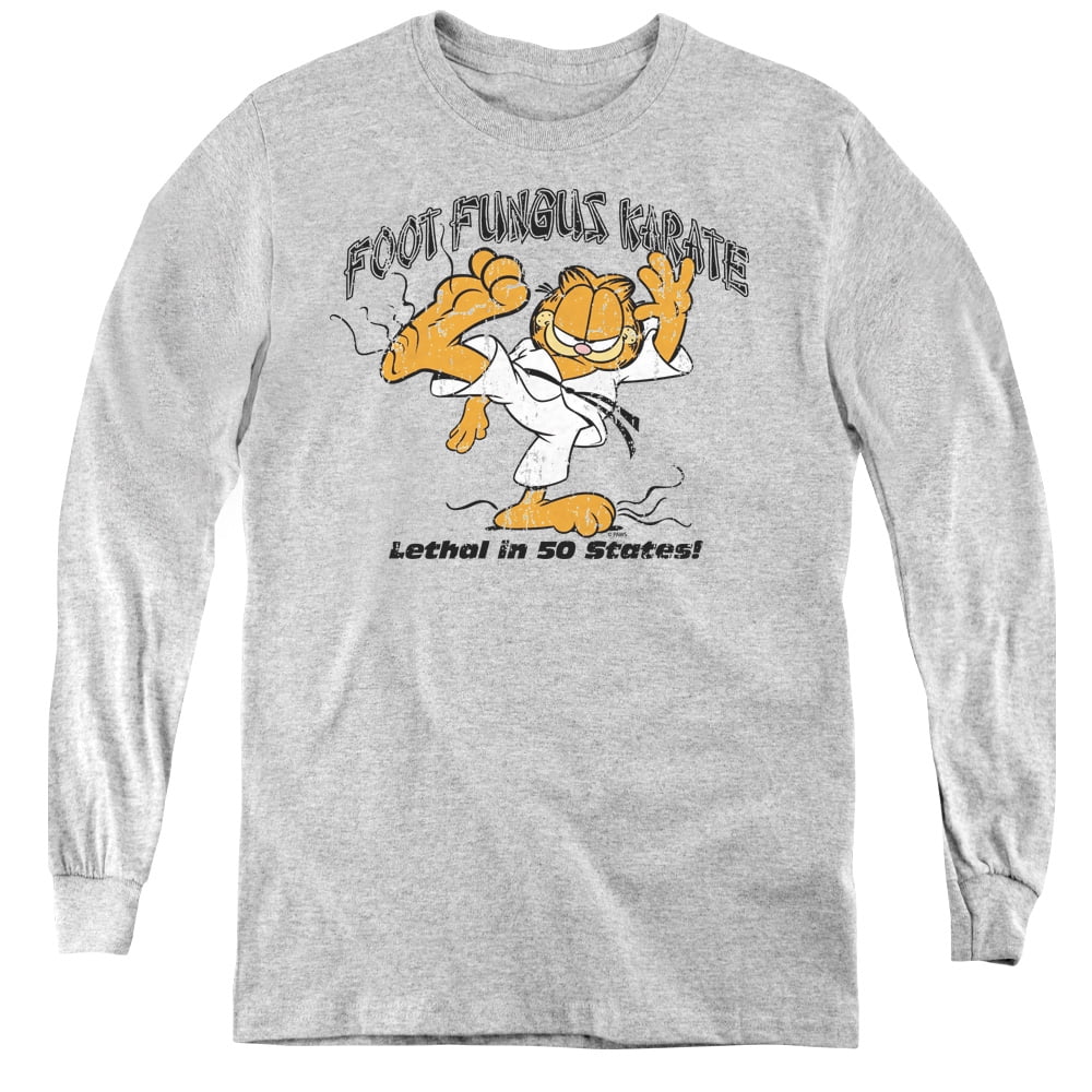 Garfield - Foot Fungus Karate - Youth Long Sleeve Shirt - Medium ...