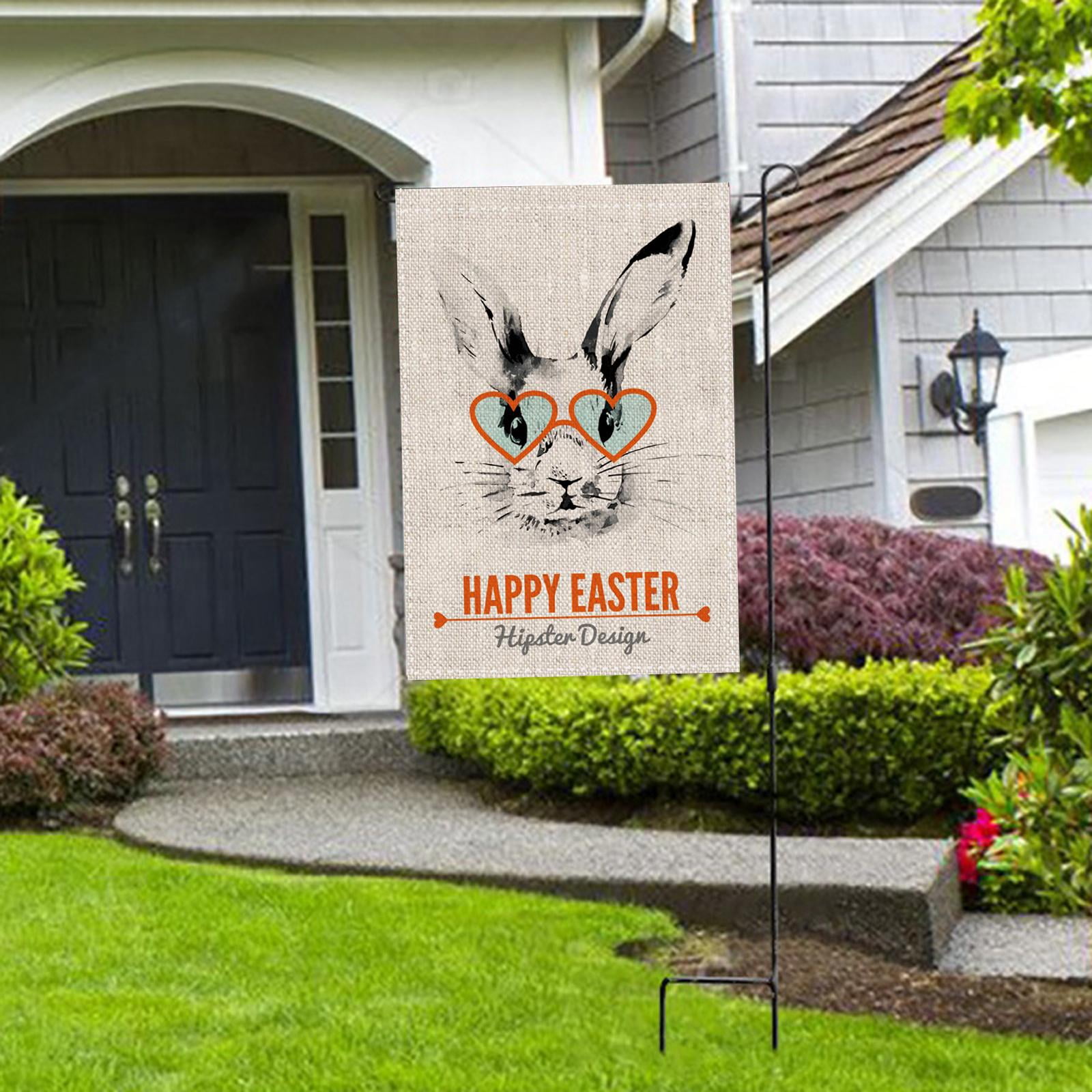 Click here for Dynwaveca Happy Easter Bunny Garden Flag Banner  1... prices