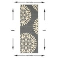 Qute Home Area Rugs 2x6-feet Non-Slip Rubber Backed Runner Rug | Grey ...