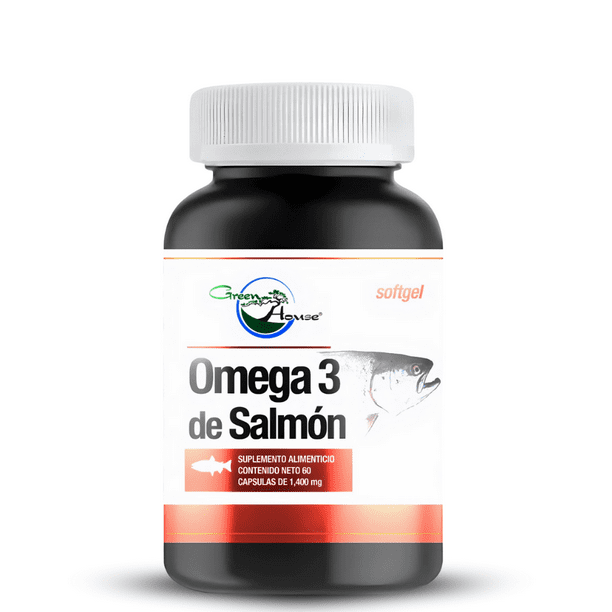 Green House, Omega 3 de Salmón (EPA - DHA), 60 Cápsulas softgel, aceite puro de salmón ...