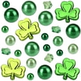 138Pcs St Patricks Day Vase Filler Green Floating Beads No Hole Acrylic ...